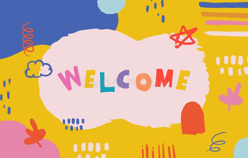 Shape Kid Background with Colorful.illustration Vector for Horizontal ...