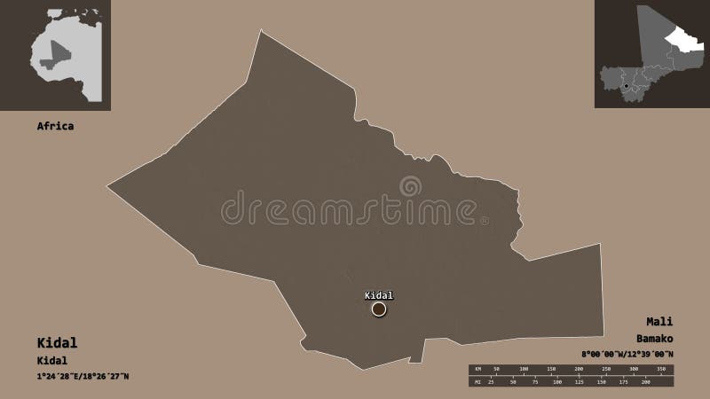 Kidal, Region of Mali,. Previews. Administrative Stock Illustration ...