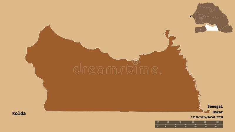 Kolda, Region of Senegal, Zoomed. Pattern Stock Illustration ...