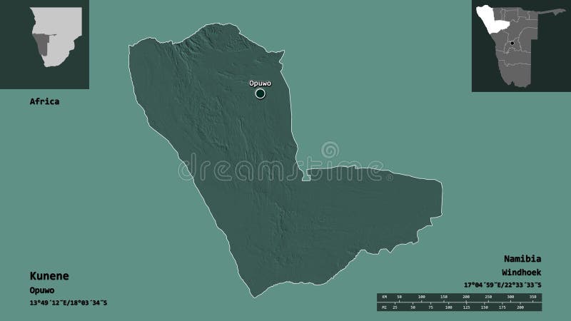 Kunene, Region of Namibia,. Previews. Administrative Stock Illustration ...