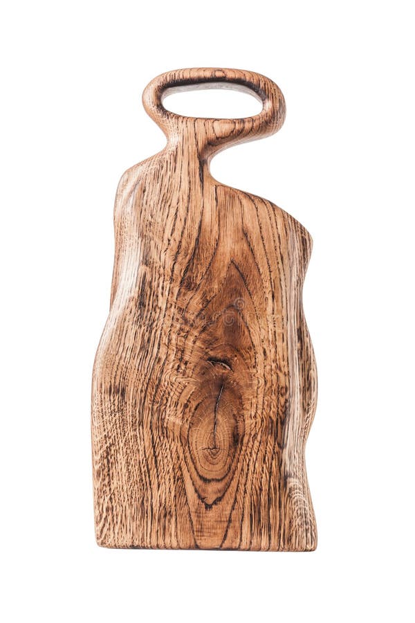 Shape of Live Edge Oak Tree Vintage Wooden Serving Board Isolated Stock ...