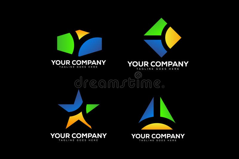 Shape logo design stock illustration. Illustration of branding - 170345902