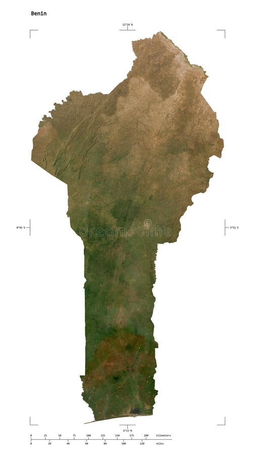 Benin Shape on White. Grayscale Stock Illustration - Illustration of ...