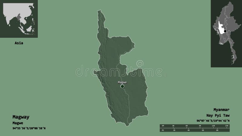 Magway, Division of Myanmar,. Previews. Administrative Stock ...