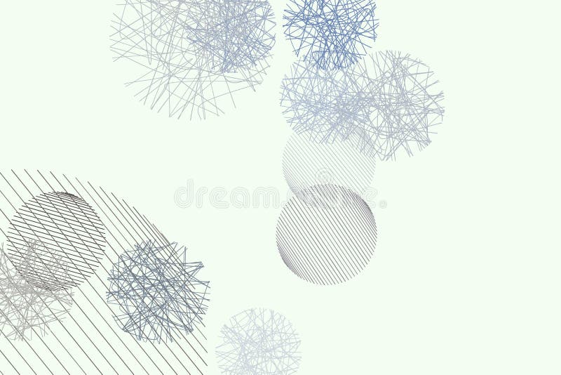Shape of Messy Random Line Circles, Abstract Geometric Background ...