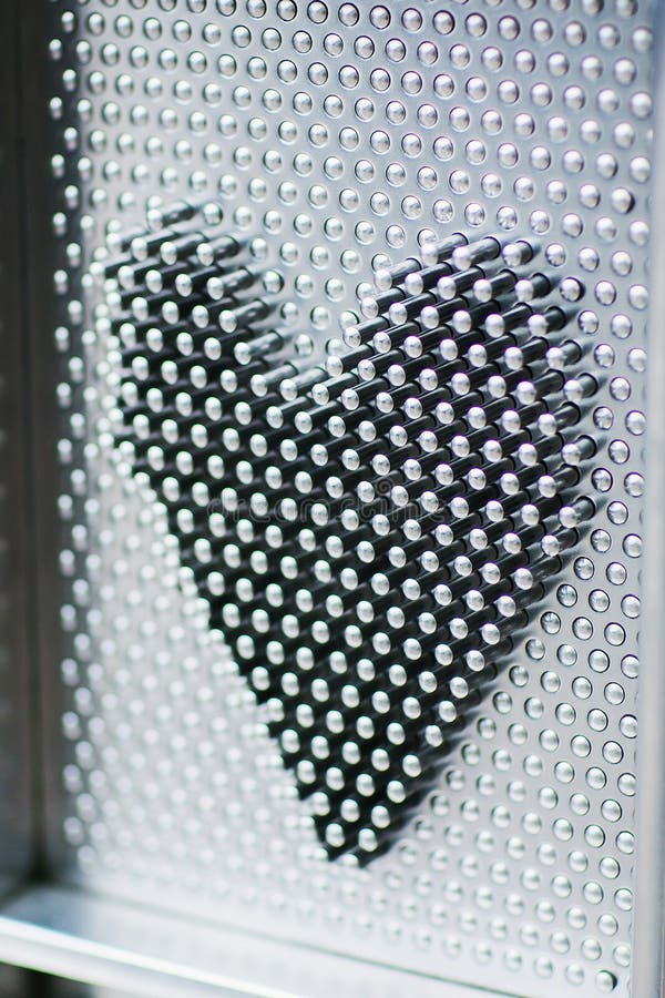 Shape of metal heart stock image. Image of render, texture - 109563177