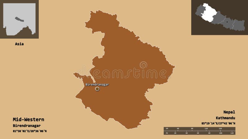 Mid-Western, Development Region of Nepal,. Previews. Pattern Stock ...