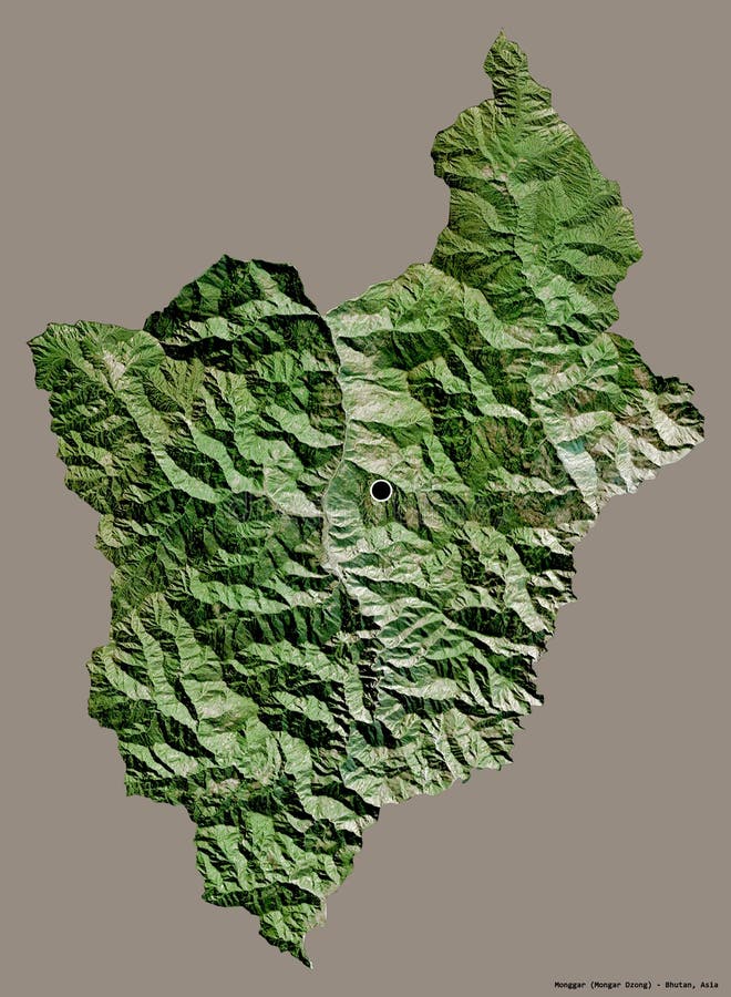 Mongar District Districts of Bhutan, Kingdom of Bhutan Map Vector ...