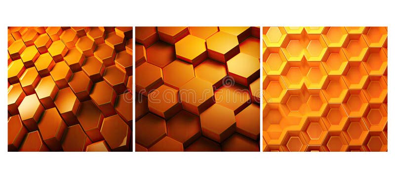 Shape Orange Hexagon Background Stock Illustration - Illustration of ...