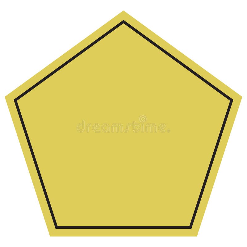 Pentagonal Frame in Prism Study, Geometric Dashed Line Frame Stock ...