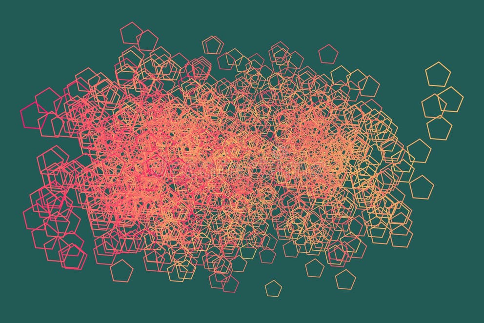 Shape of Pentagon, Abstract Background Pattern. Repeat, Style ...