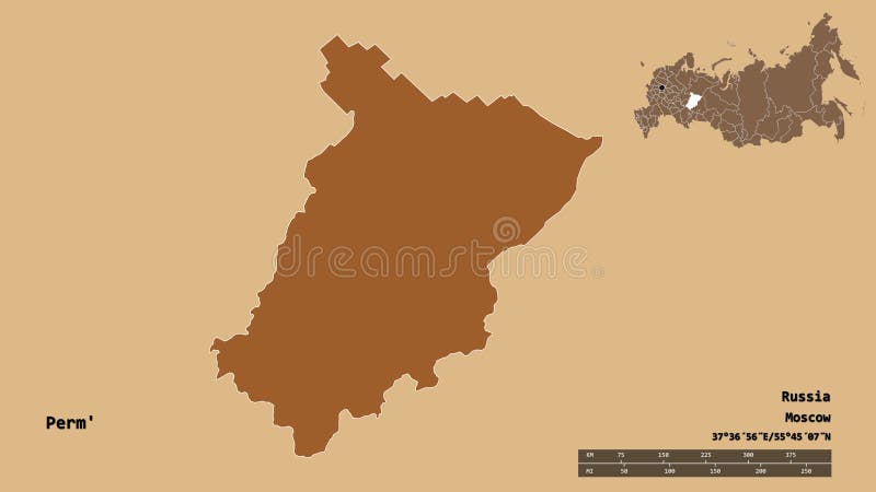Perm , Territory of Russia, Zoomed. Pattern Stock Illustration ...