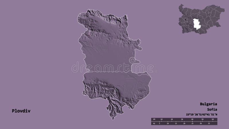 Plovdiv, Province of Bulgaria, Zoomed. Administrative Stock ...