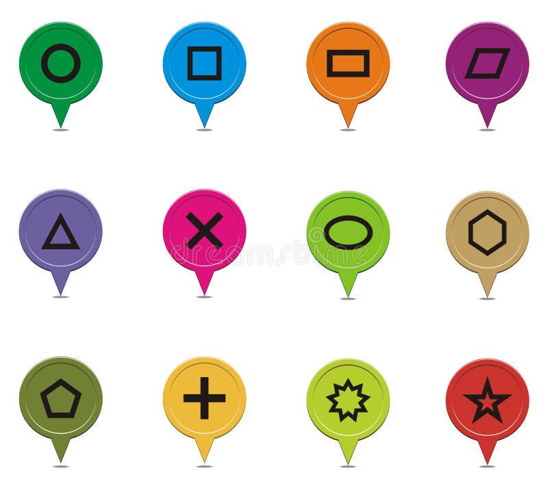 Shape pointer sets stock illustration. Illustration of background ...