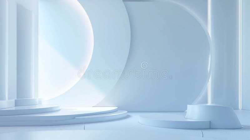 Shape, Product Display Presentation. Futuristic Wall Scene . Generative ...