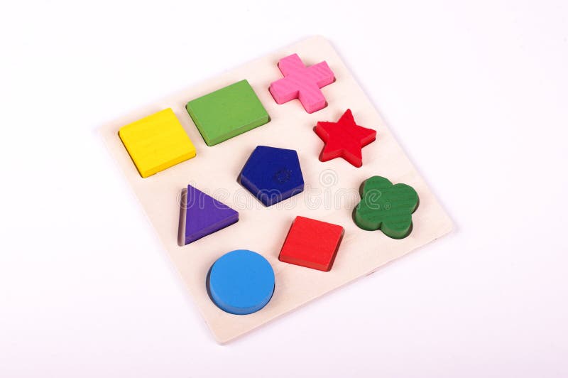 Shape Puzzle Game Isolated on the White Background Stock Photo - Image ...