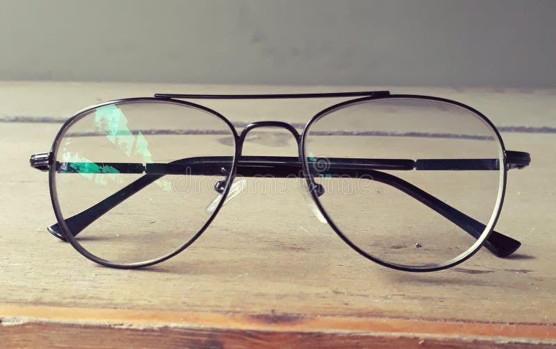 The Shape of Reading Glasses with Clear Glasses and Black Frames Stock ...
