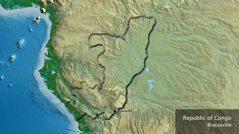 Shape of Republic of the Congo. Bevelled. Physical. Labels Stock ... Shape of Republic of the Congo. Bevelled. Physical. Labels Stock ...