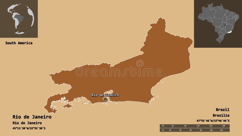 Rio De Janeiro, State of Brazil,. Previews. Pattern Stock Illustration ...