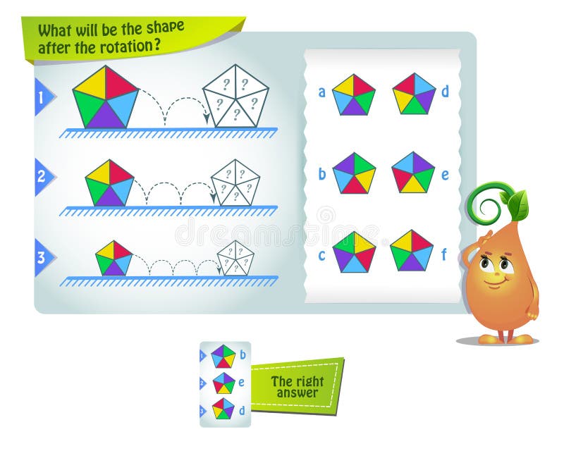 Shape after the Rotation Thinking Stock Illustration - Illustration of ...