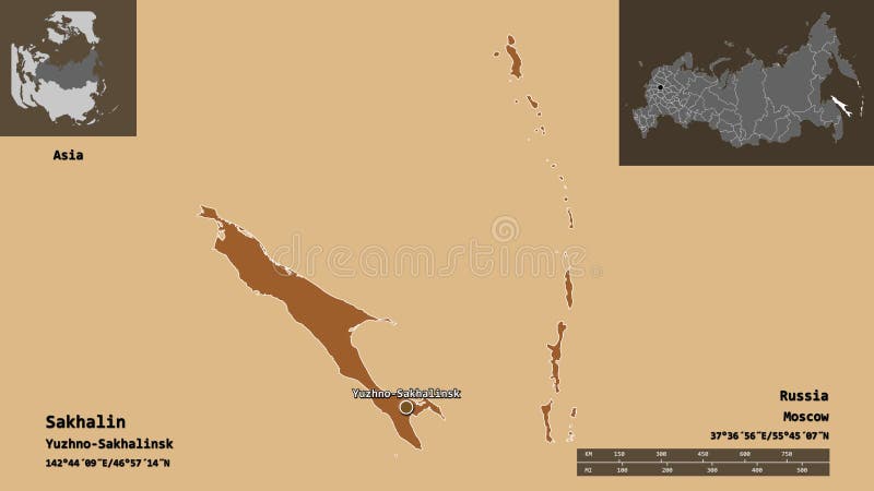 Sakhalin, Region of Russia,. Previews. Pattern Stock Illustration ...