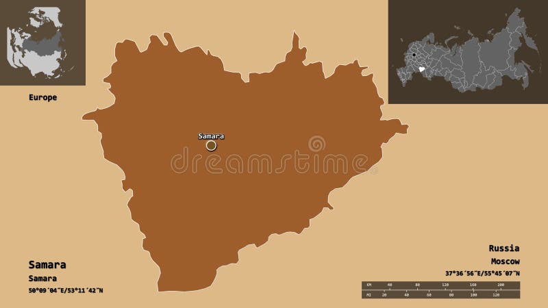 Samara, Region of Russia,. Previews. Pattern Stock Illustration ...