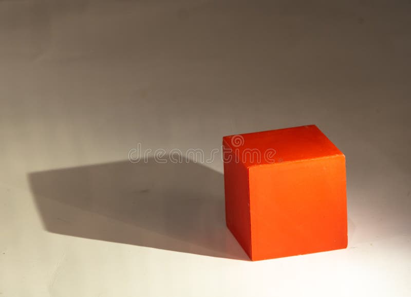 Shape and Shadow, Cube at 3D View Stock Image - Image of shape ...