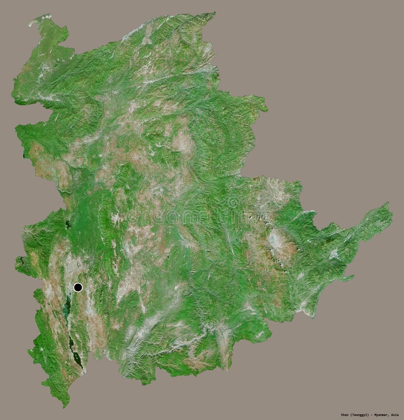 Shan, State of Myanmar, on Solid. Relief Stock Illustration ...