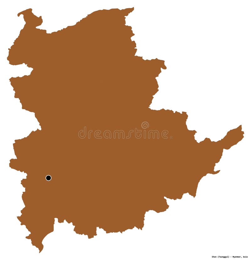 Shan, State of Myanmar, on Solid. Relief Stock Illustration ...