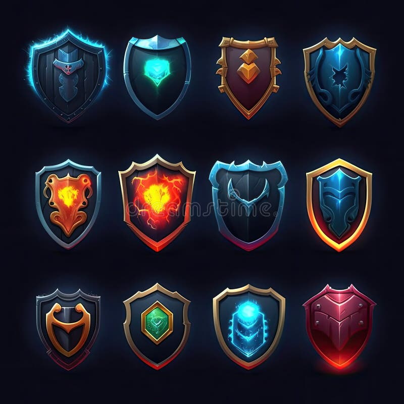 Shape Shield Game Ai Generated Stock Photo - Image of military, arms ...