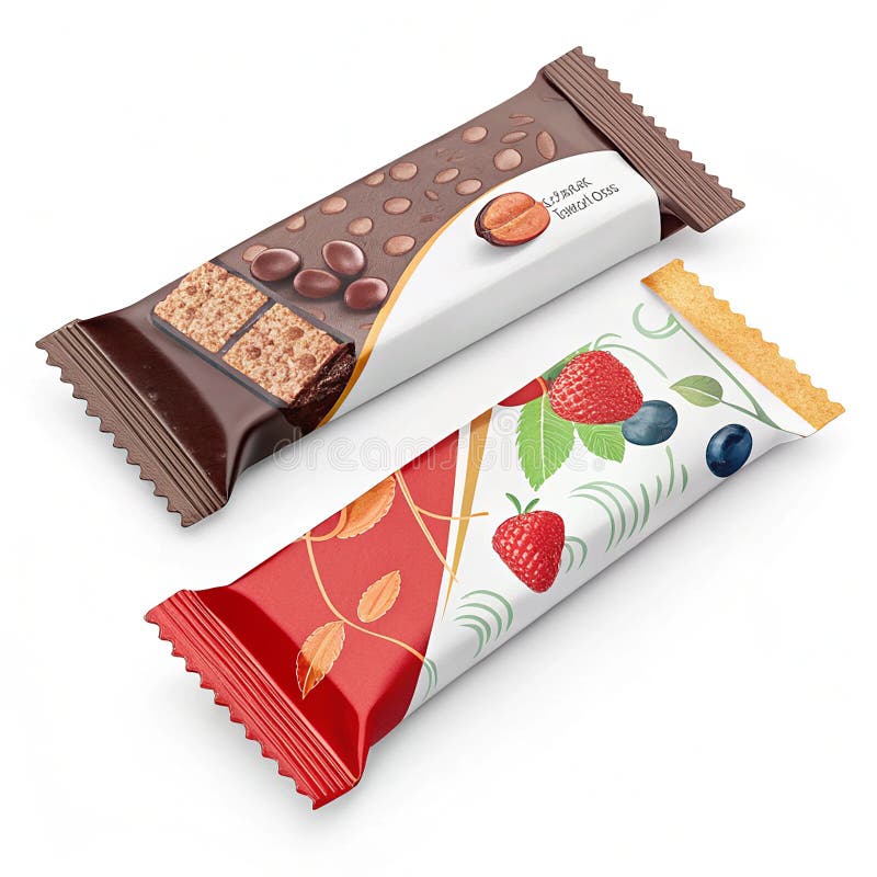 Shape Shifting Protein Bar Wrapper that Molds To Fit Stock Illustration ...