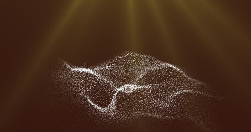 A Shape-shifting Surface of White Dots on a Yellow Background in the ...