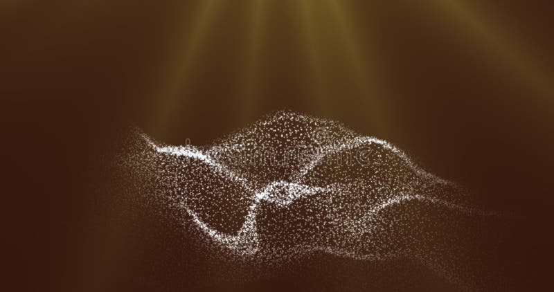 A Shape-shifting Surface of White Dots on a Yellow Background in the ...