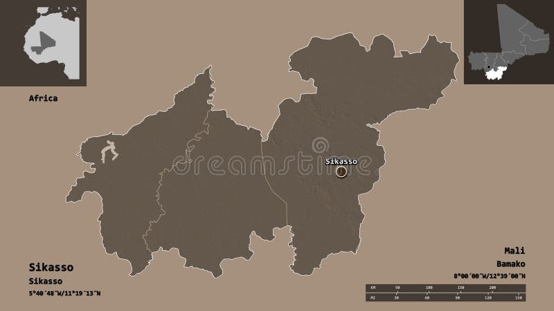 Sikasso, Region of Mali,. Previews. Administrative Stock Illustration ...