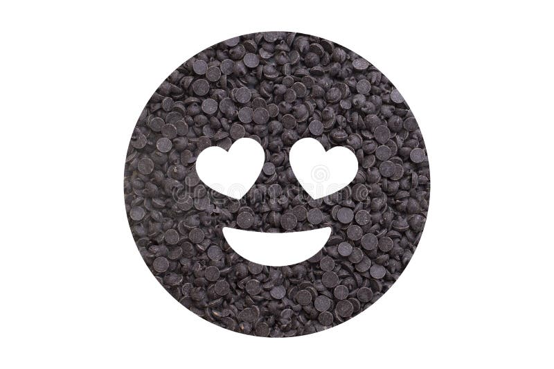 Shape a Smile Made of Chocolate Beans on the White Background. Stock ...