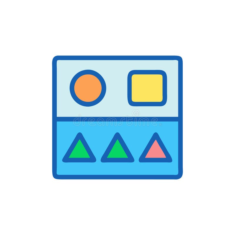 Shape Sorter Icon for Learning Stock Illustration - Illustration of ...