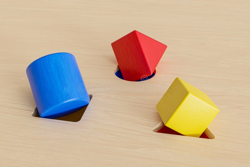 Shape Sorter Puzzle Toy with Square, Circle and Triangle Shapes Inside ...