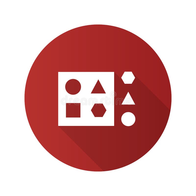 Shape Sorter Toy Flat Design Long Shadow Glyph Icon Stock Vector ...