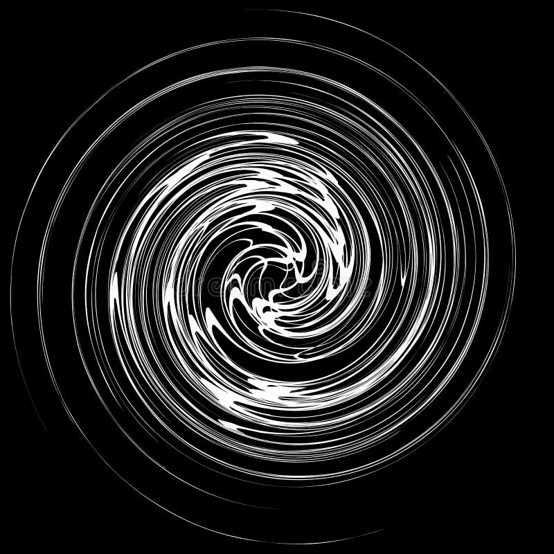 Shape with Spiral Distortion. Rotating Geometric Element Stock Vector ...