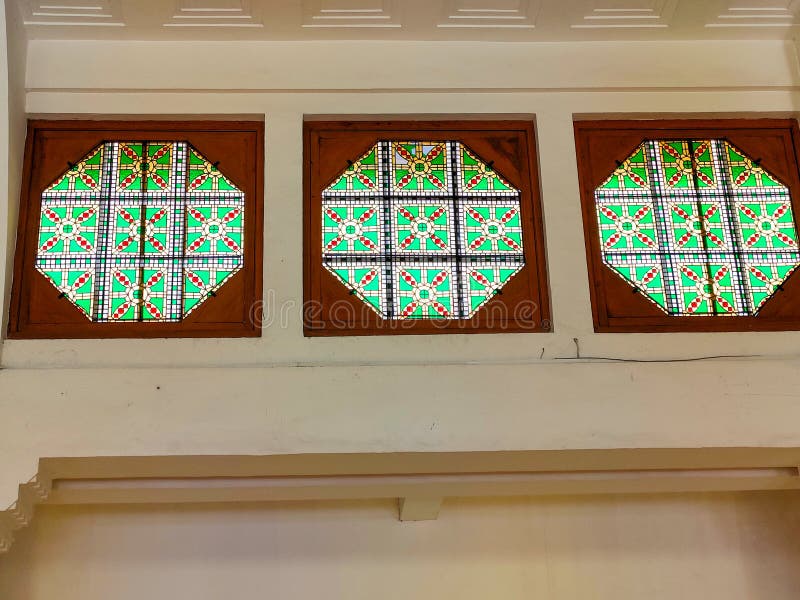 The Shape of the Stained Glass Window with Geometric Play on the ...