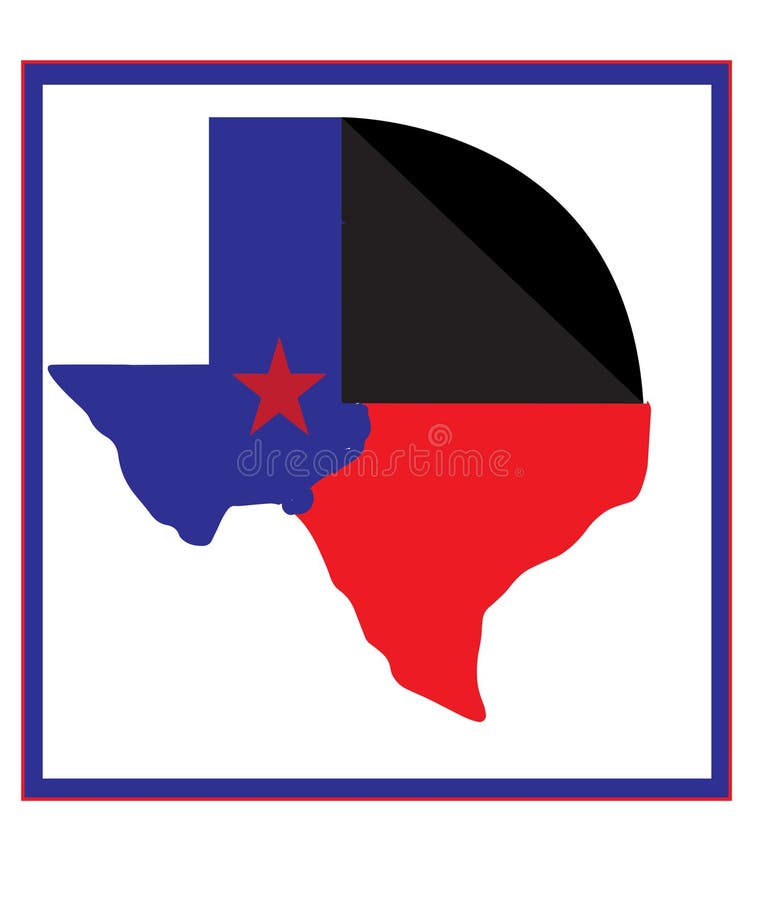 Shape of the State of Texas. Flag Vector File Eps with White Background ...