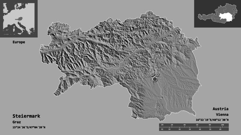 Steiermark, State of Austria,. Previews. Bilevel Stock Illustration ...