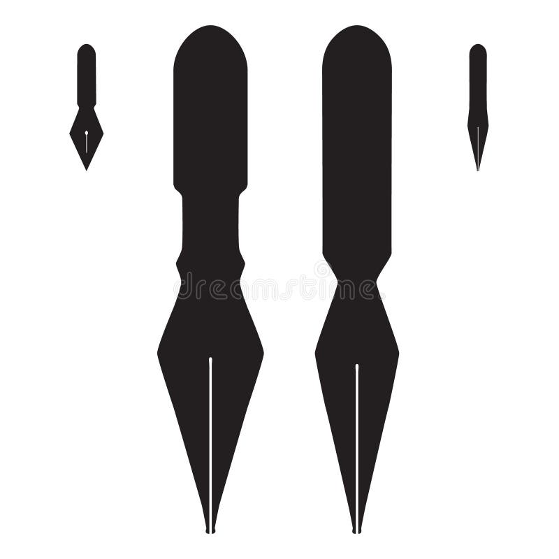 The Shape of the Tip of the Pen Stock Vector - Illustration of white ...