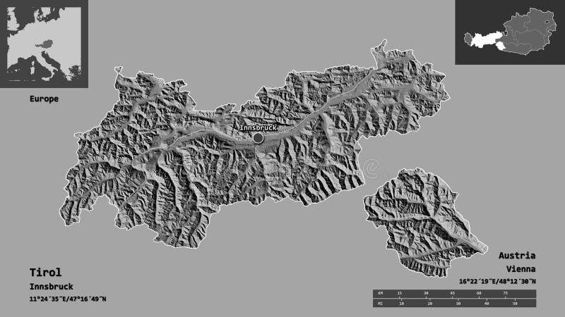 Tirol, State of Austria,. Previews. Bilevel Stock Illustration ...