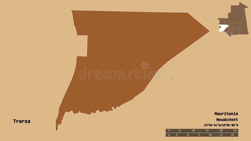 Trarza, Region of Mauritania, Zoomed. Pattern Stock Illustration ...