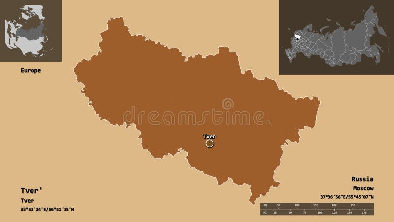 Tver , Region of Russia,. Previews. Relief Stock Illustration ...
