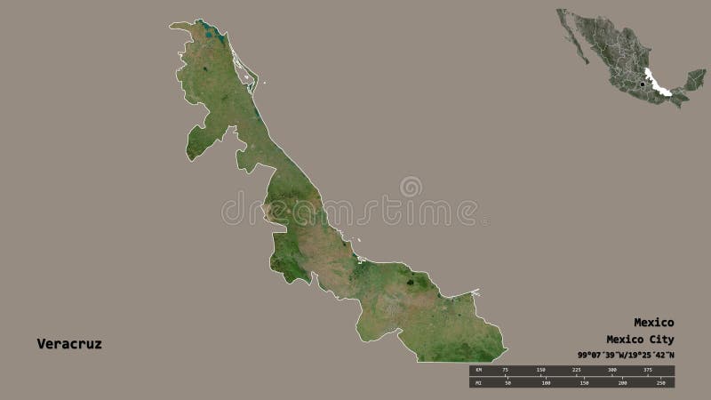 Veracruz State Location on Map of Mexico Stock Vector - Illustration of ...