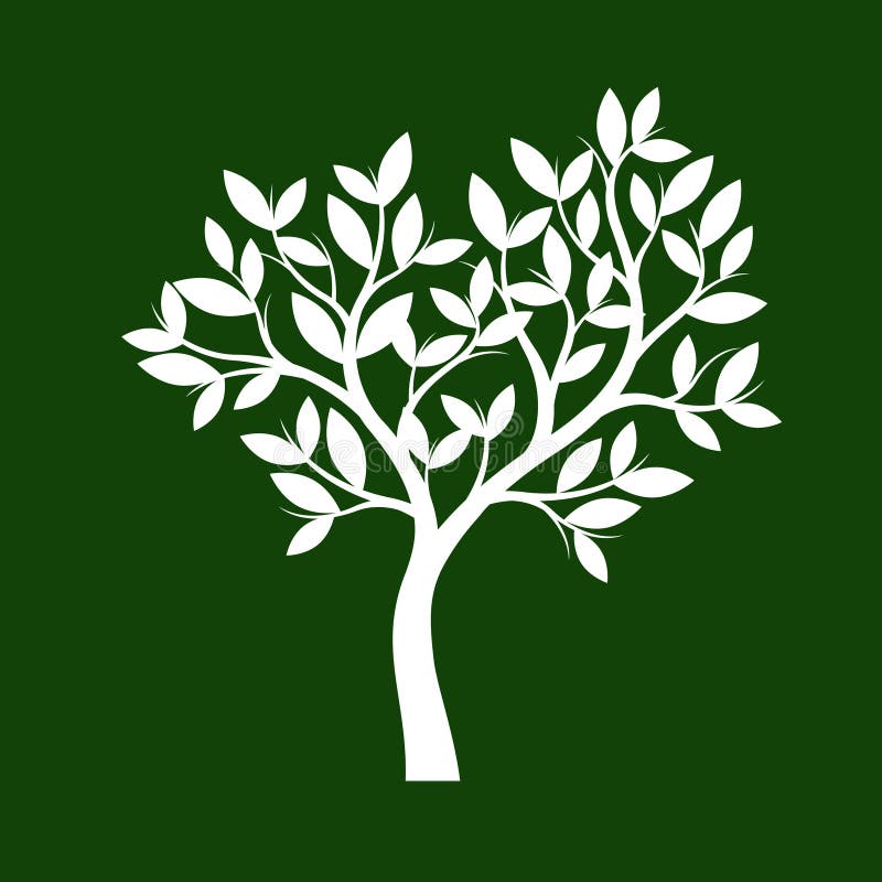 Shape of White Tree. Vector Illustration Stock Illustration ...