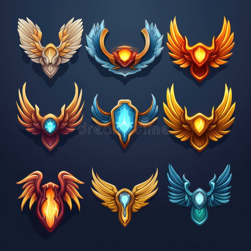 Shape Wing Eagle Game Ai Generated Stock Illustration - Illustration of ...