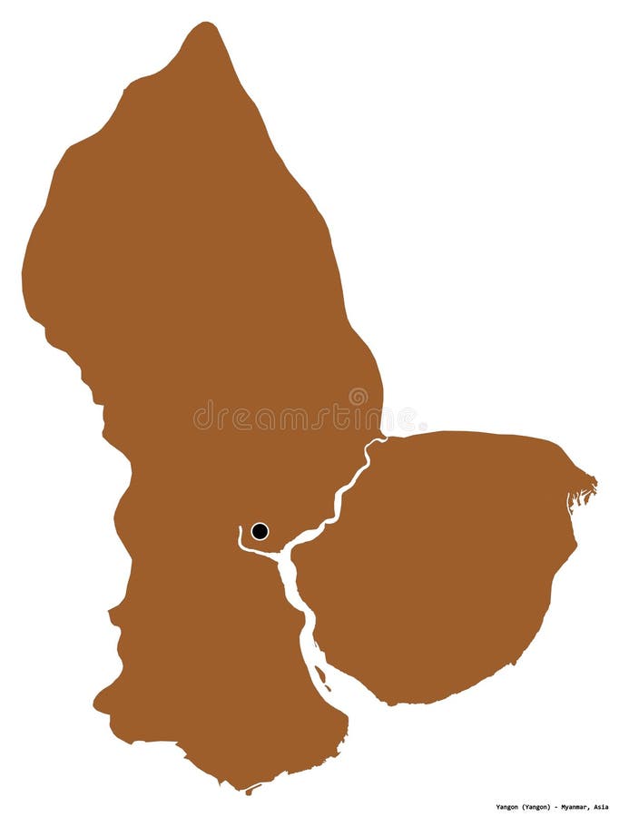 Yangon, Division of Myanmar,. Previews. Relief Stock Illustration ...